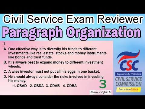 CIVIL SERVICE EXAM REVIEWER Paragraph Organization | 2023 | ABRINICA ...