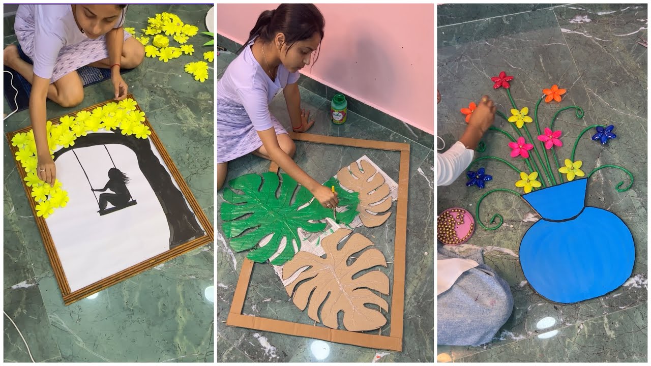 Beautiful girl doing best craft work | Paper tree DIY craft | Plam ...