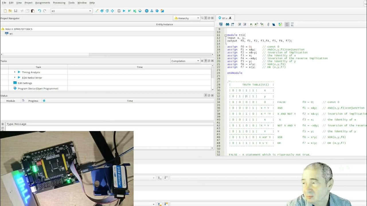Изучаем булевы функции на языке Verilog и Cpld Epm570 Truth Table Part