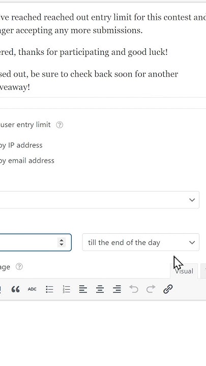 Set Entry Limits For Your WordPress Forms - YouTube