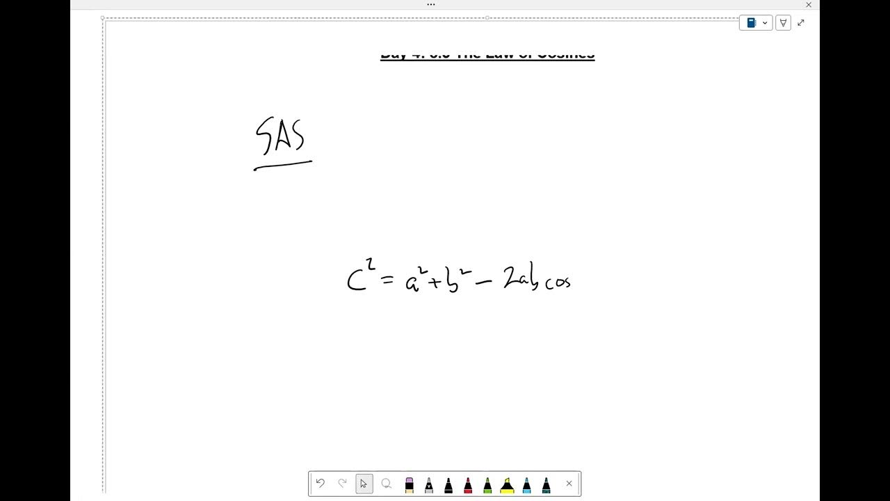 Unit 5 - Law of Cosines - YouTube