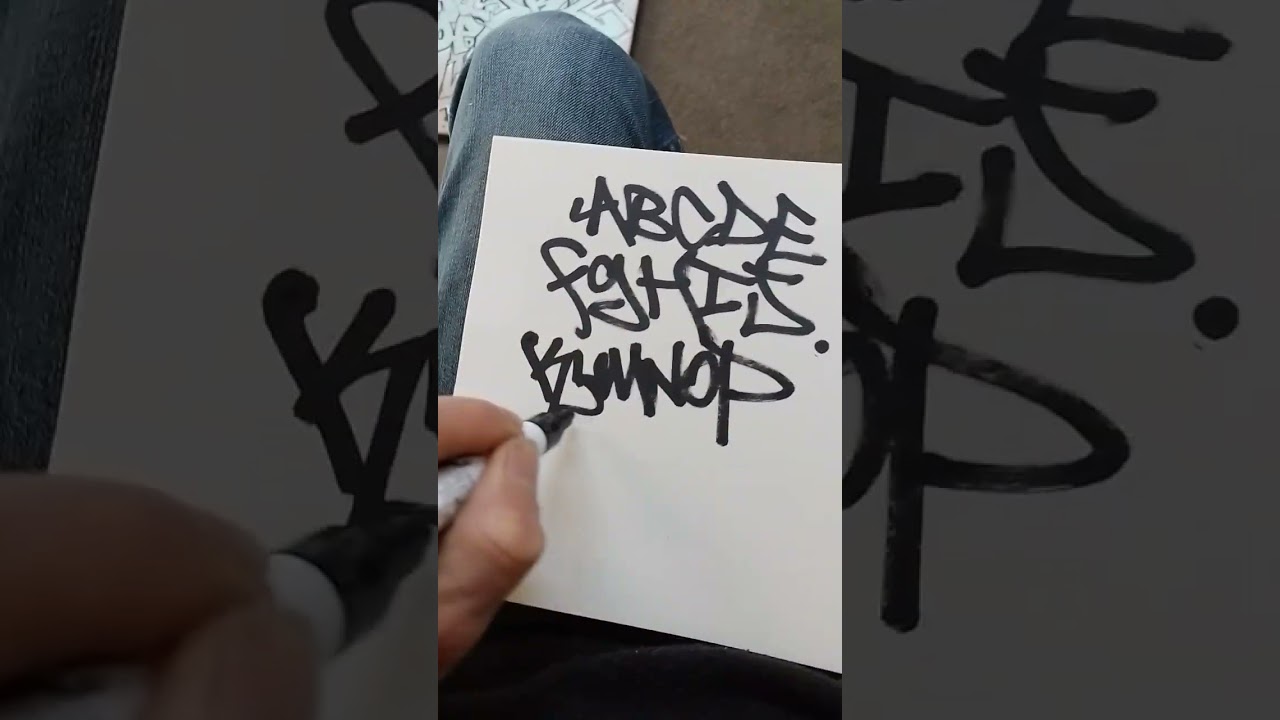 how to tag graffiti letters part2 #shorts - YouTube