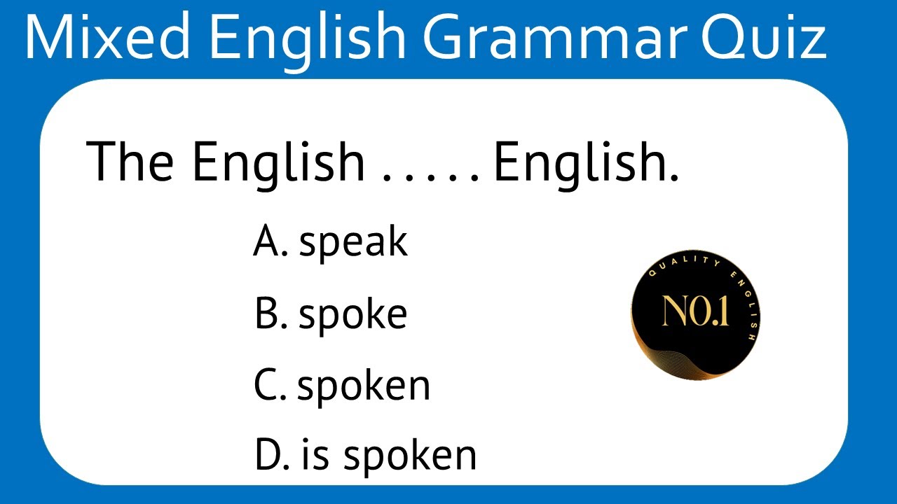 Mixed English Grammar Quiz | Mixed Grammar practice test | 20 Questions ...