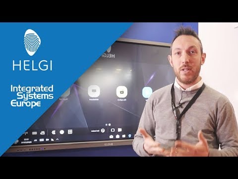 ISE 2018 - Helgi Demonstrates Interactive Flat Panel - YouTube