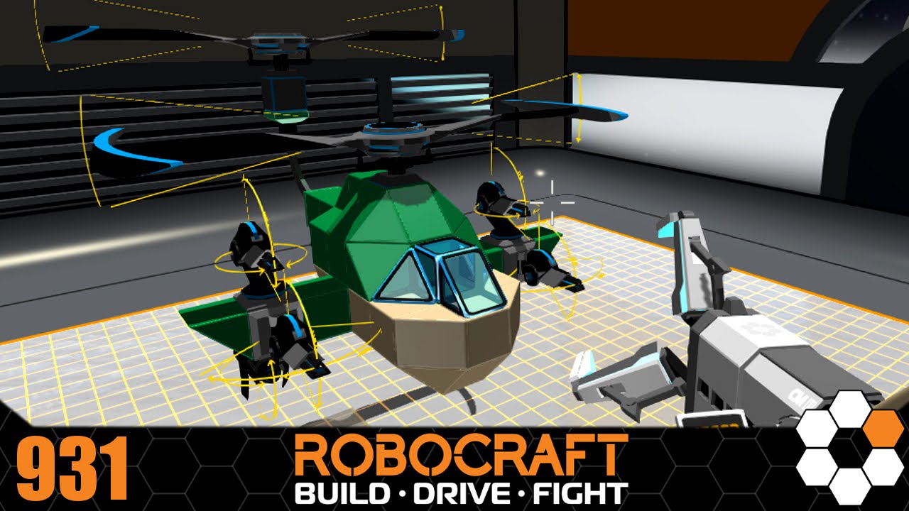 Robocraft - A cute little helicopter build - YouTube