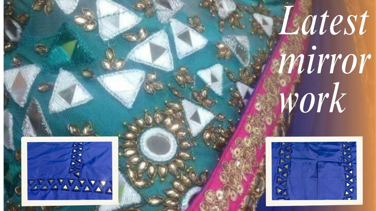 MIRROR WORK TUTORIALS 😍 | Latest Mirror Work Embroidery Design ...