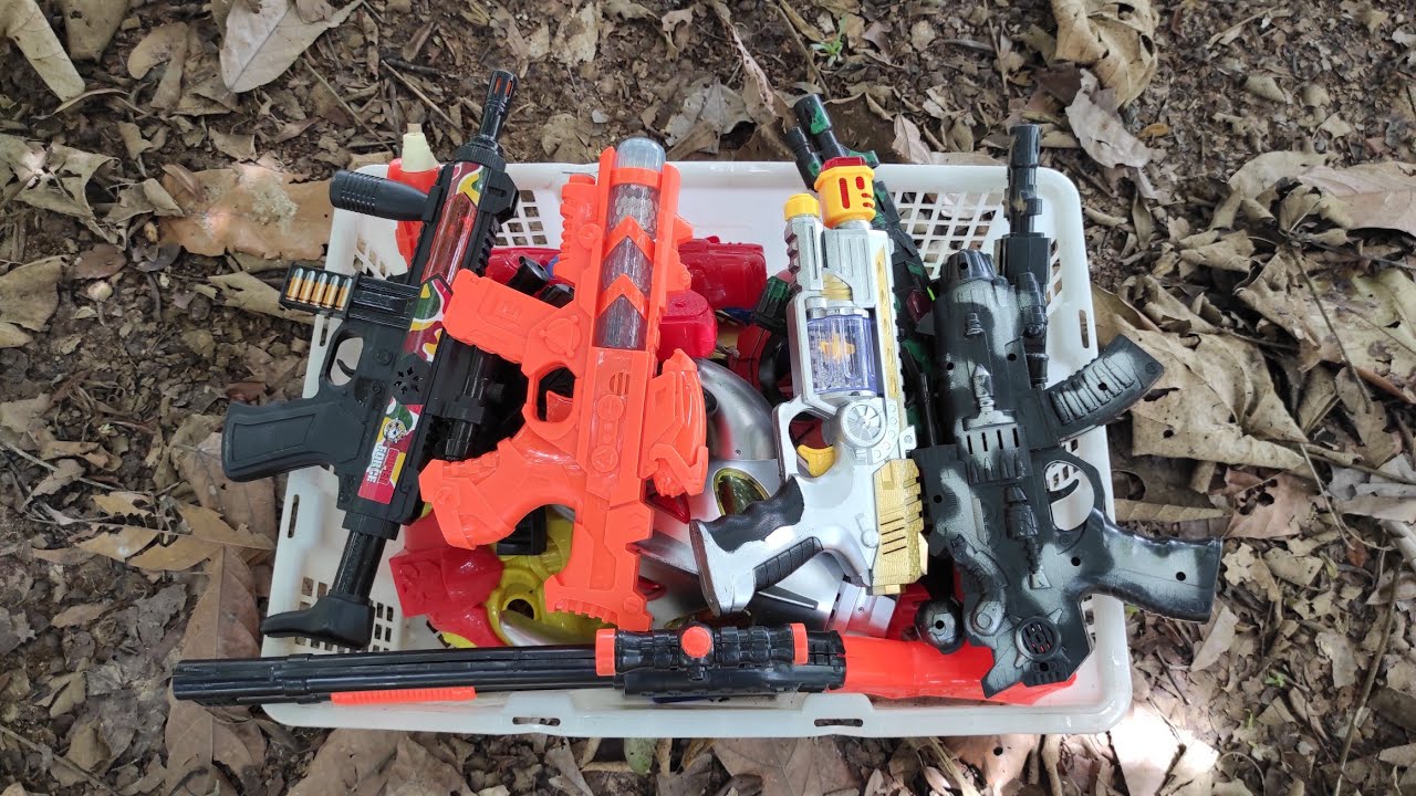 Mencari Tembak Tembakan Kapten Amerika Gun,Nerf Gun,Ak47,Spiderman Gun ...