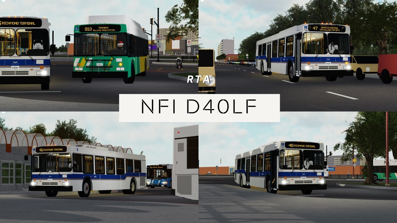 RTA Roblox - New Flyer D40LF on route 46 - YouTube