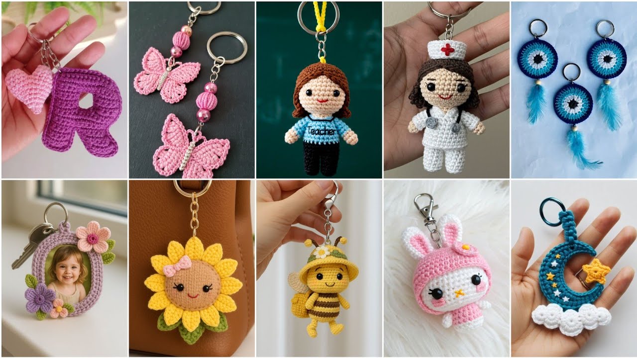 Best Crochet Keychain Designs/Photos/Ideas | Trending Handmade ...