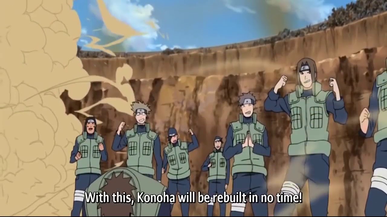 Naruto Shippuden- Yamato used Wood Style to build houses - YouTube