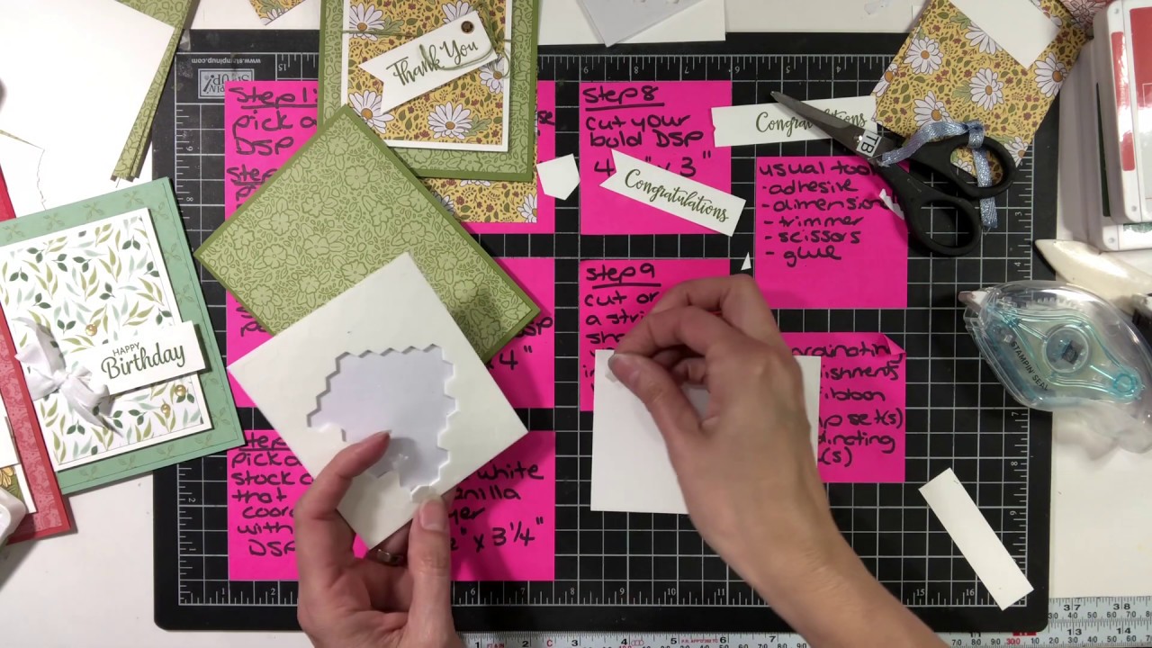 Make a quick, pretty card in minutes using this layout! - YouTube