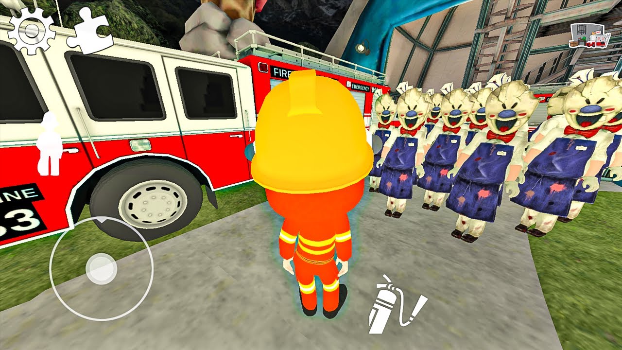 Fire Station NEW ROD VS Police | Ice Scream 7 MOD - YouTube