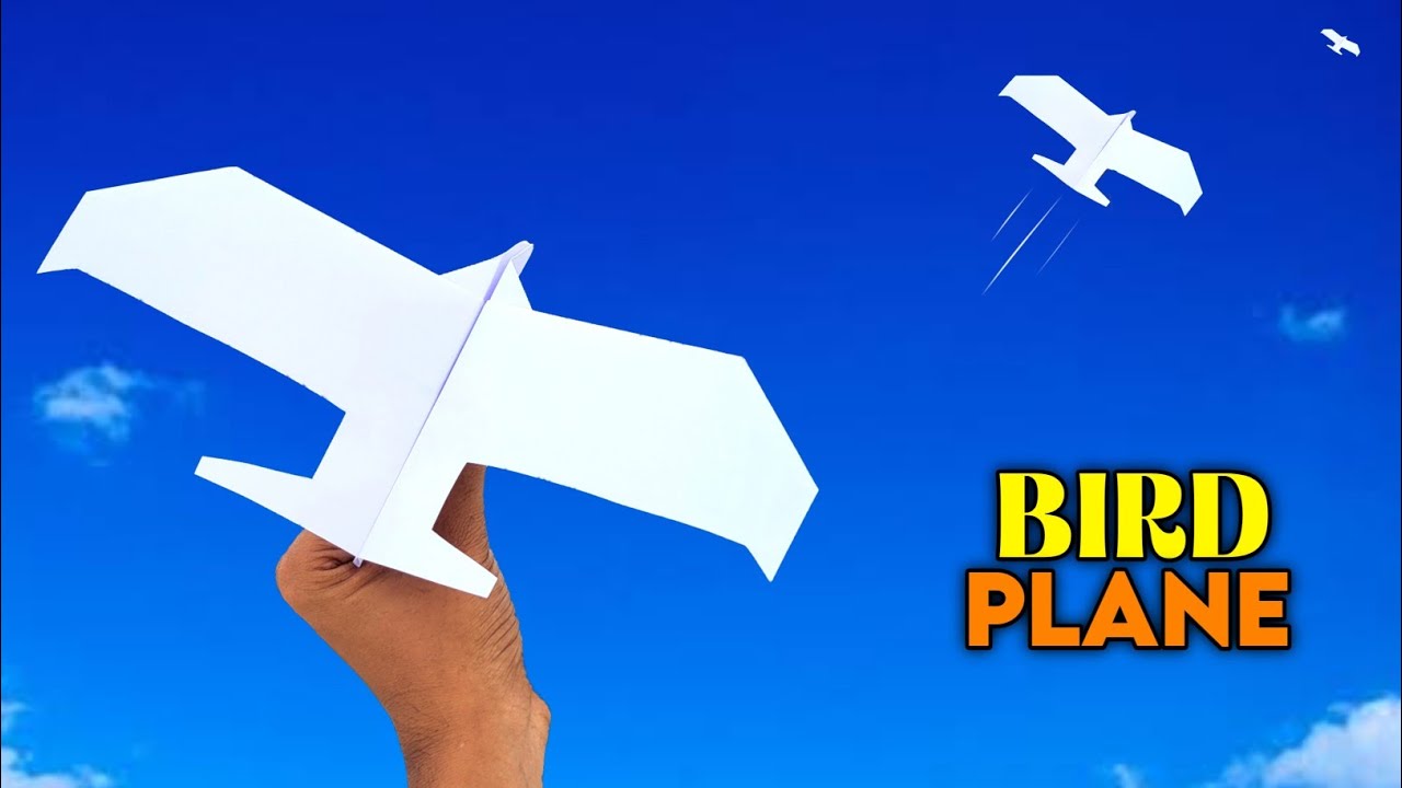 Bird paper plane , how to make a plane which flies like bird - YouTube