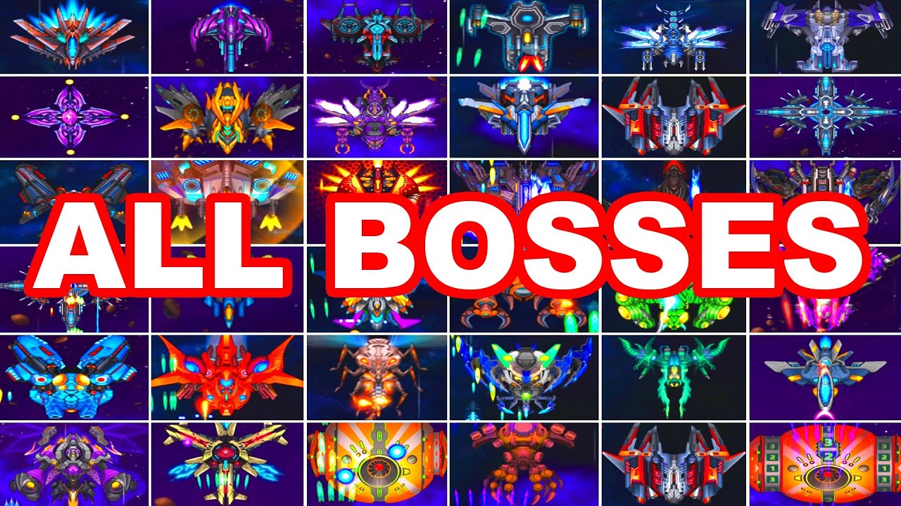Galaxy Sky Shooting - All Bosses | Beating ALL BOSSES - YouTube