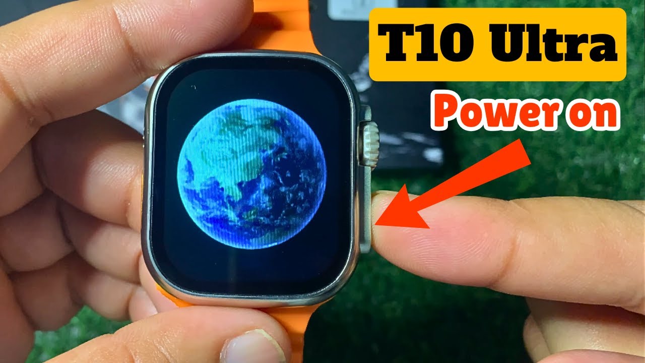 How to switch on t10 ultra smart watch | T10 ultra smart watch power on #t10ultrasmartwatch ...
