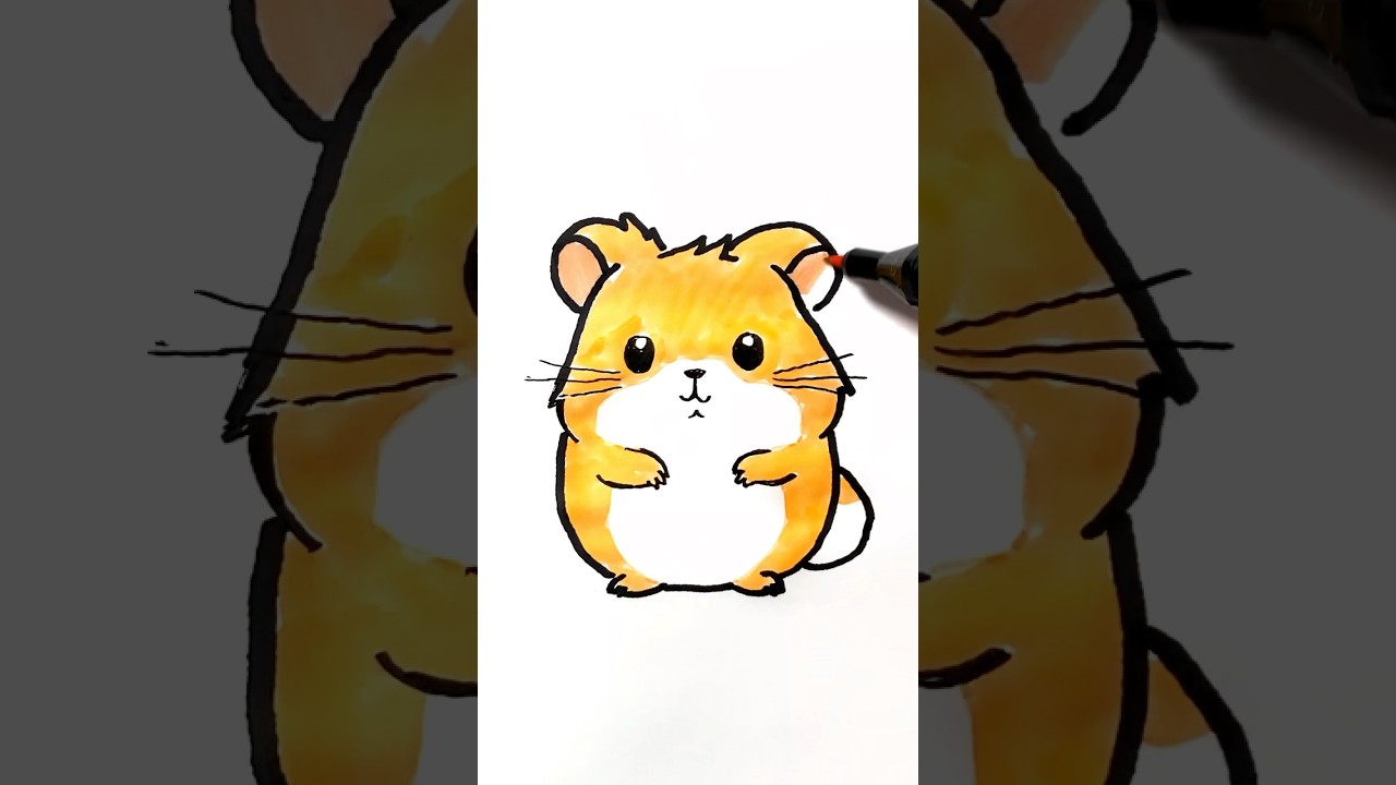Cute Hamster Drawing Easy For Kids
