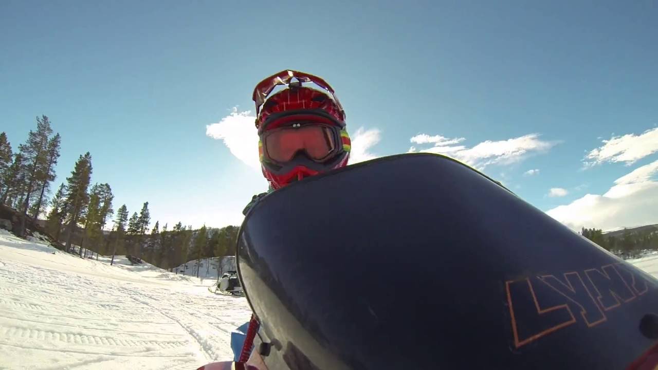 Noel & Alex mini snowmobile Lynx rave 150 - YouTube
