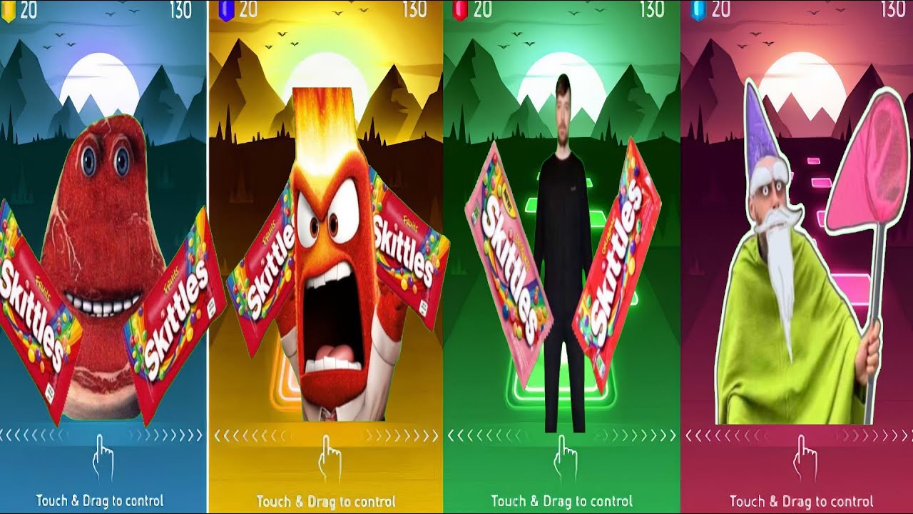 Skittles Meme🎯Charlie the steak🆚Inside Out 2 Anger🆚MrBeast Rizz🆚The ...