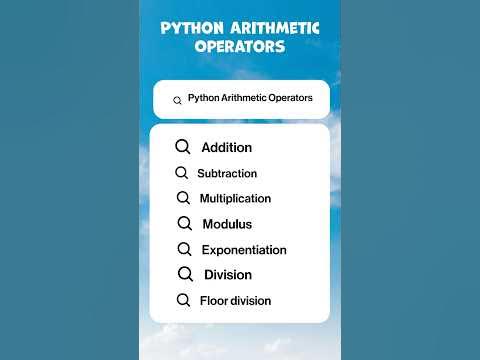 Python Arithmetic Operators for Beginners #coding #python3 - YouTube