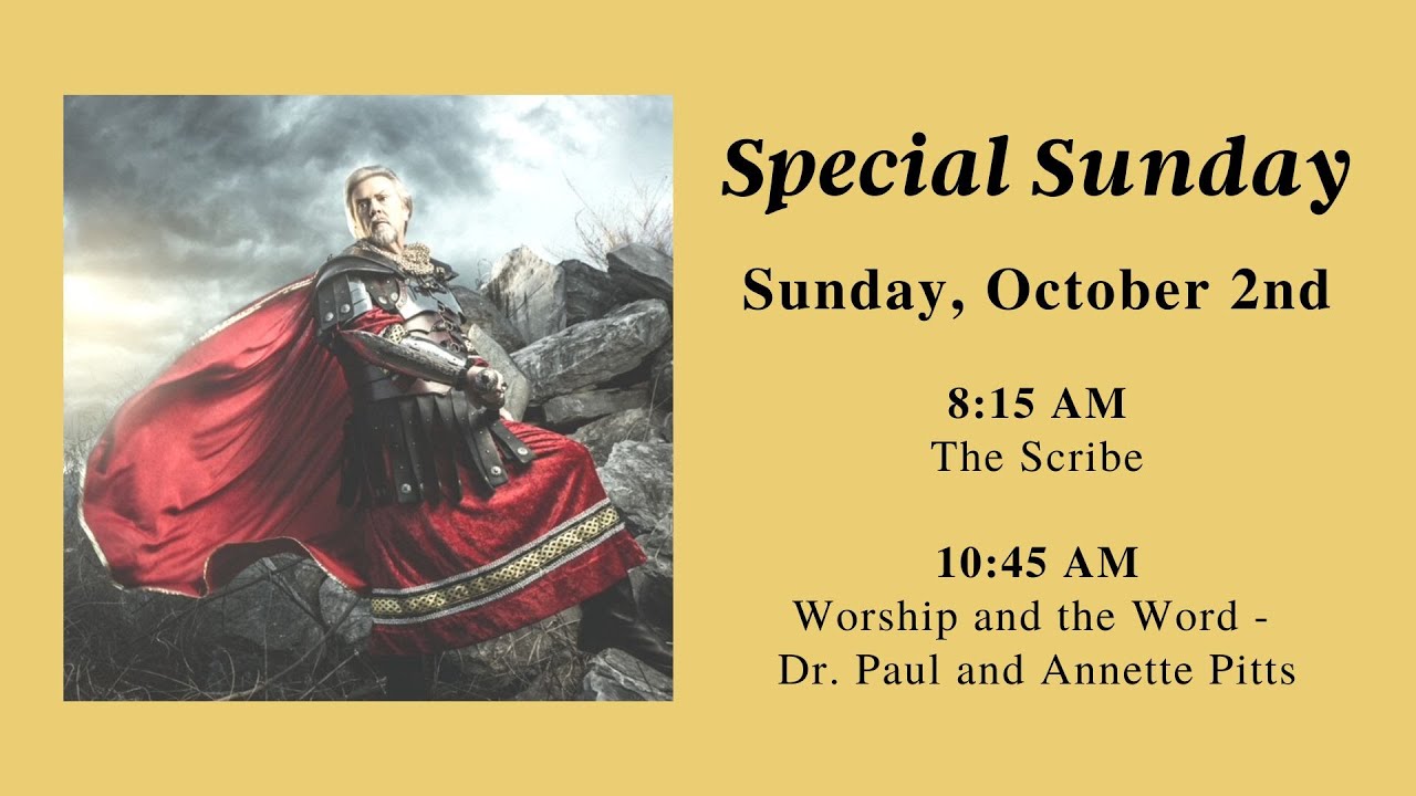 October, 2nd 2022: Special Sunday - Paul & Annette Pitts (10:45 AM ...