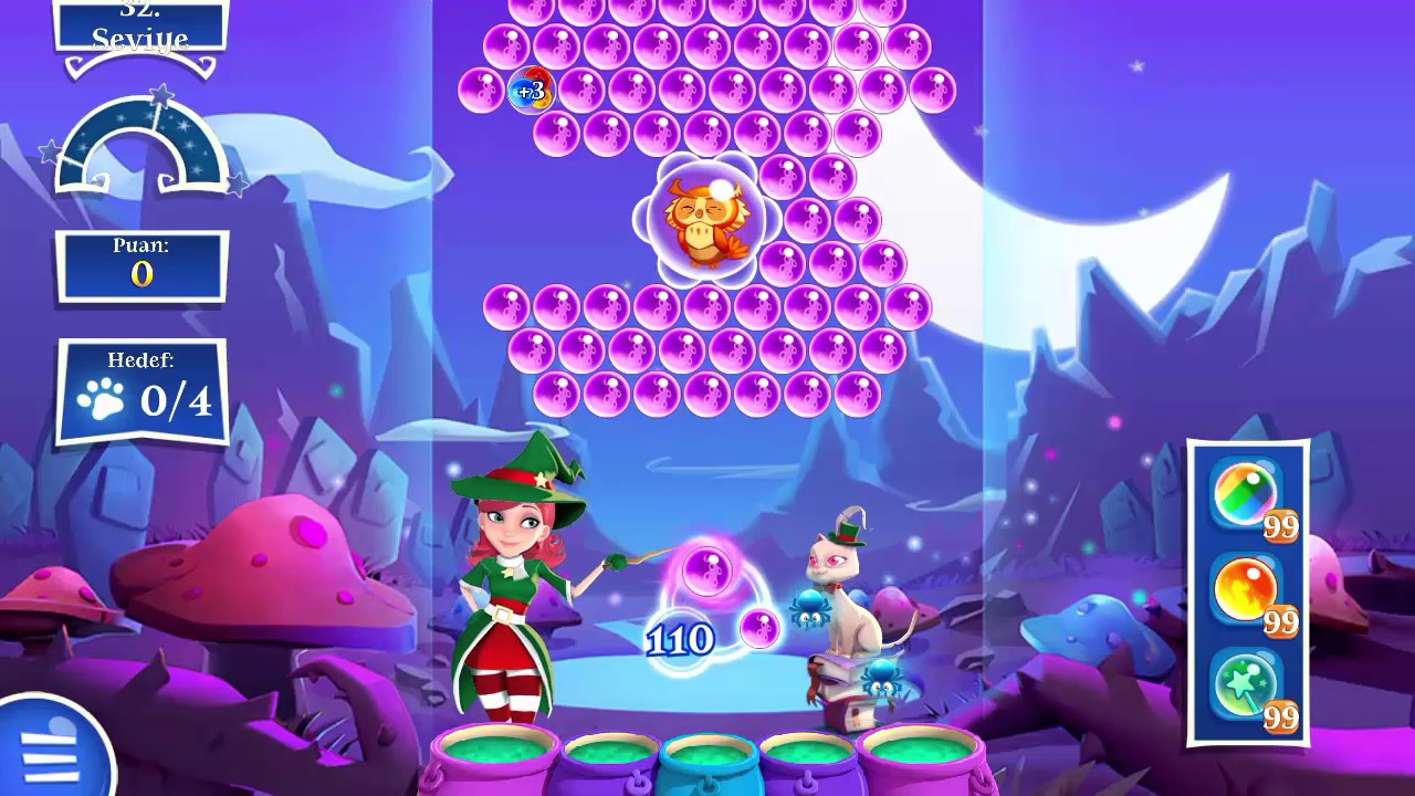 Bubble Witch 2 make purple ball - YouTube