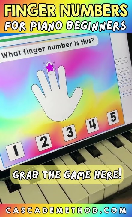 Piano Finger Numbers for Beginners (Star Themed) - Cascade Method Boom ...