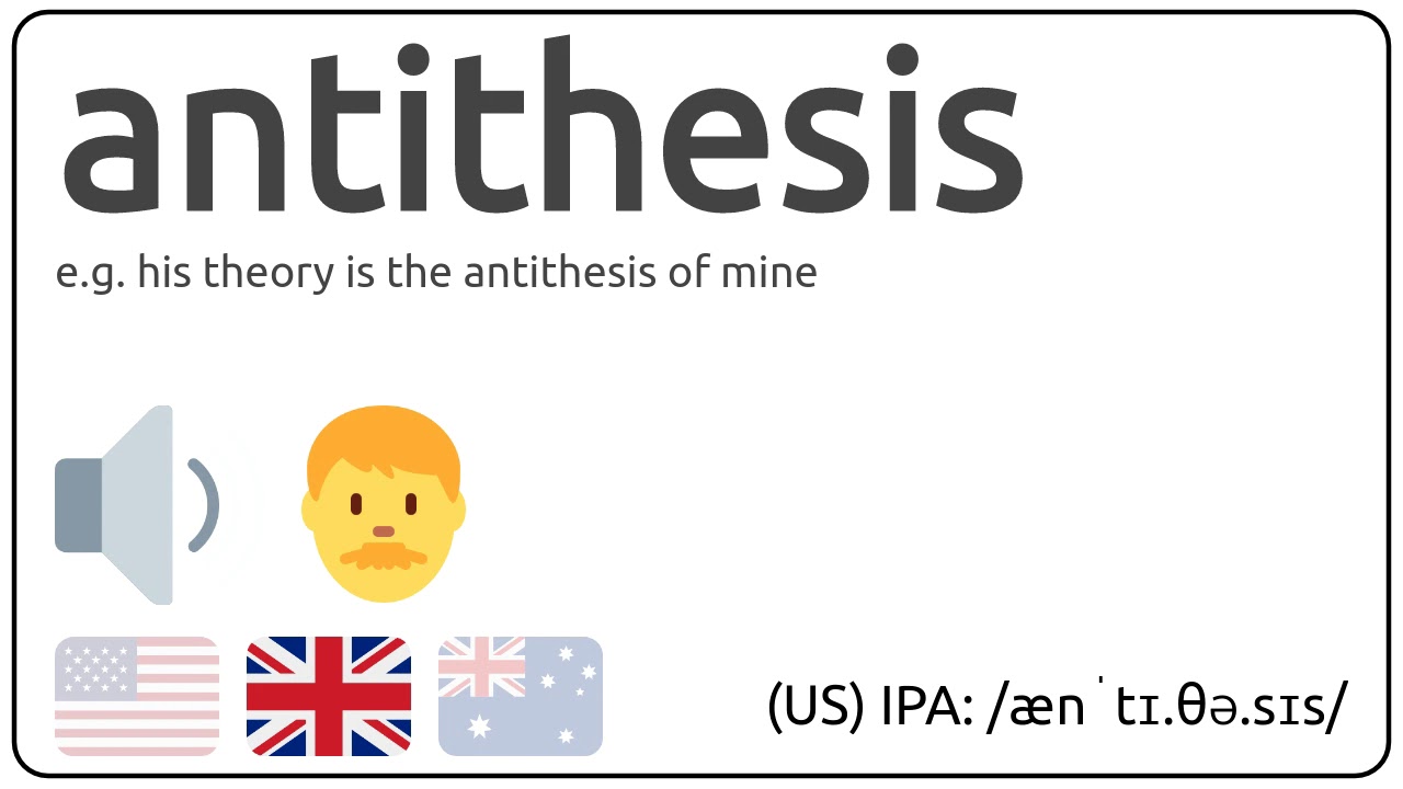 How to pronounce antithesis in english? - YouTube