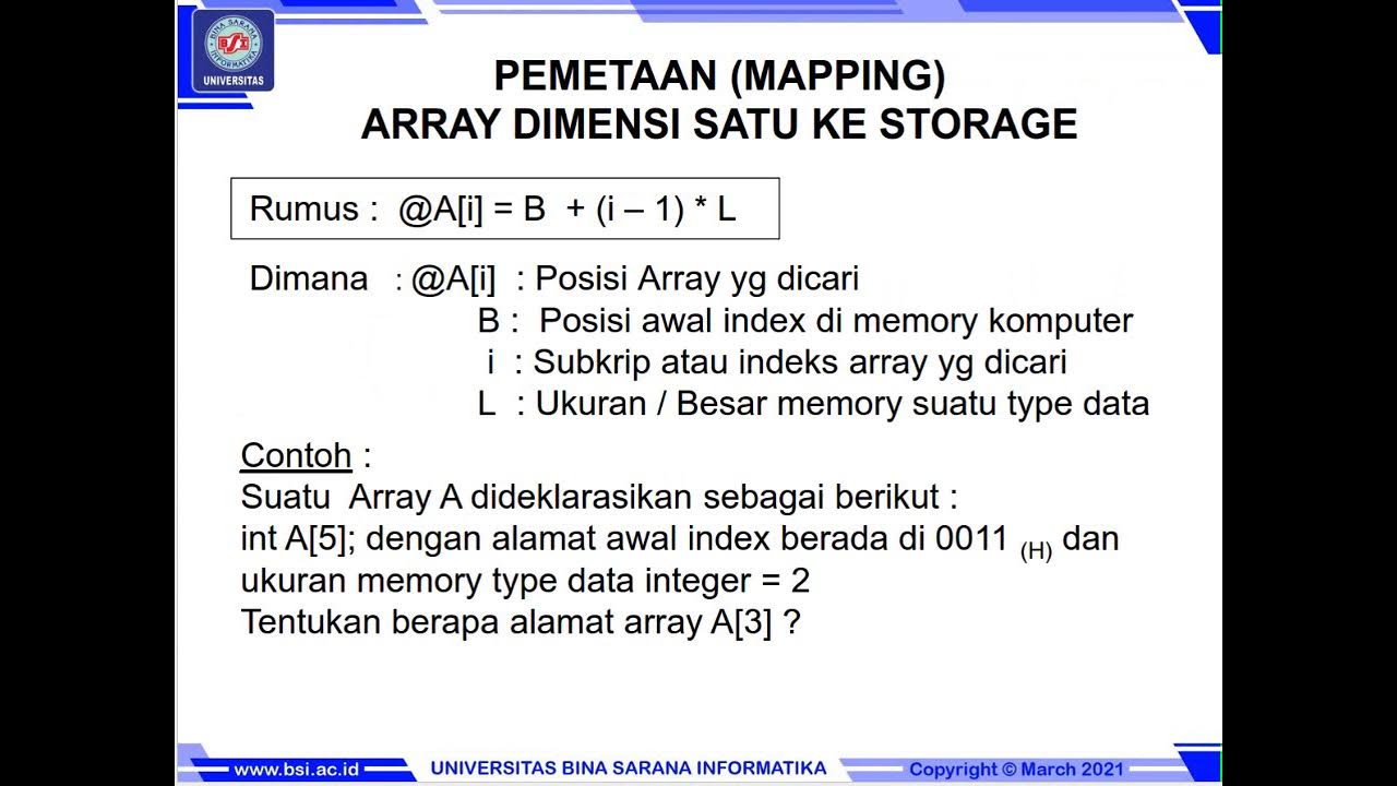 Struktur Data - Array - Pertemuan 1 - YouTube