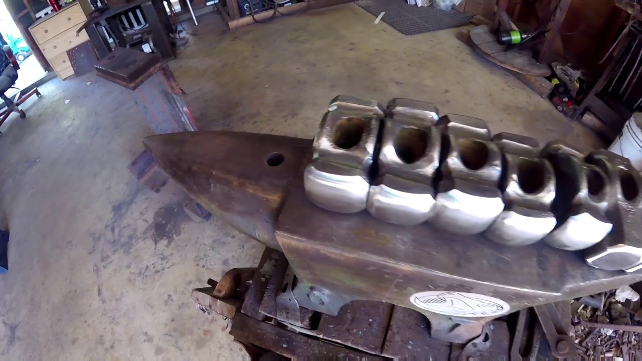 Grinding and tempering hammers - YouTube