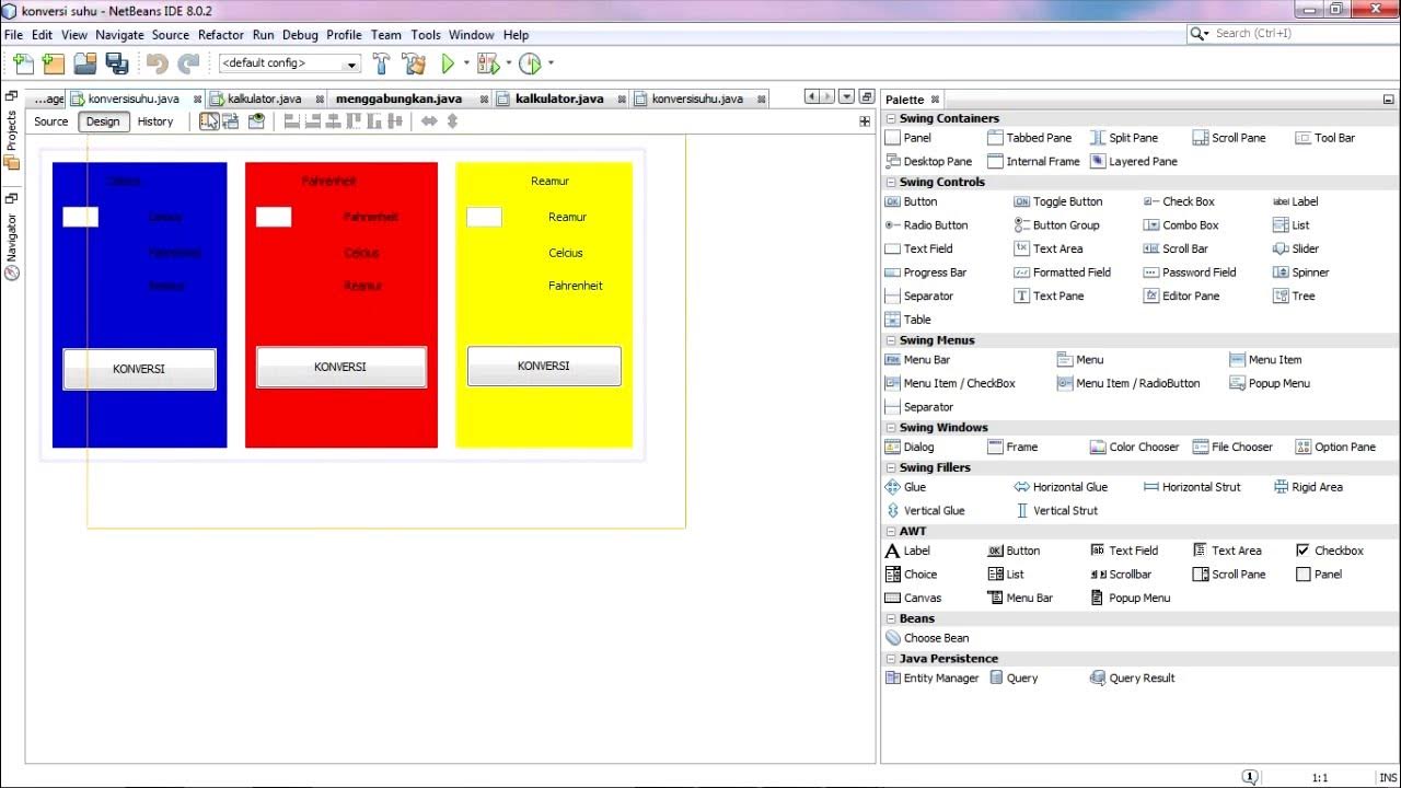 Menggabungkan Aplikasi dengan border tab di NetBeans 8 0 2 - YouTube