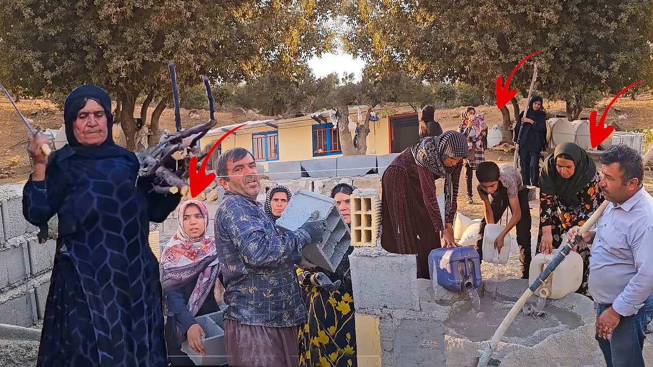 Return of the Girls from the Dormitory accompanied by Azam and Ghodrat ...