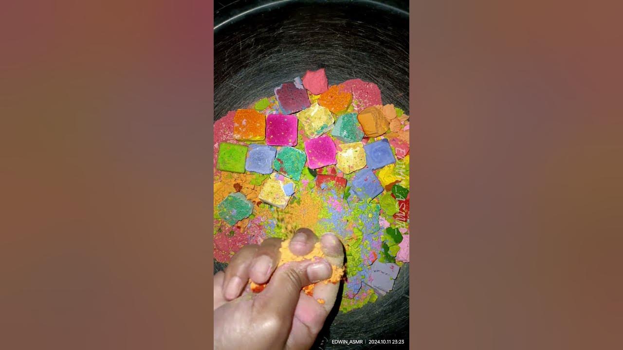 Multicolored cube diff.textures| 1st Soft by Holi powder| 2nd by ...