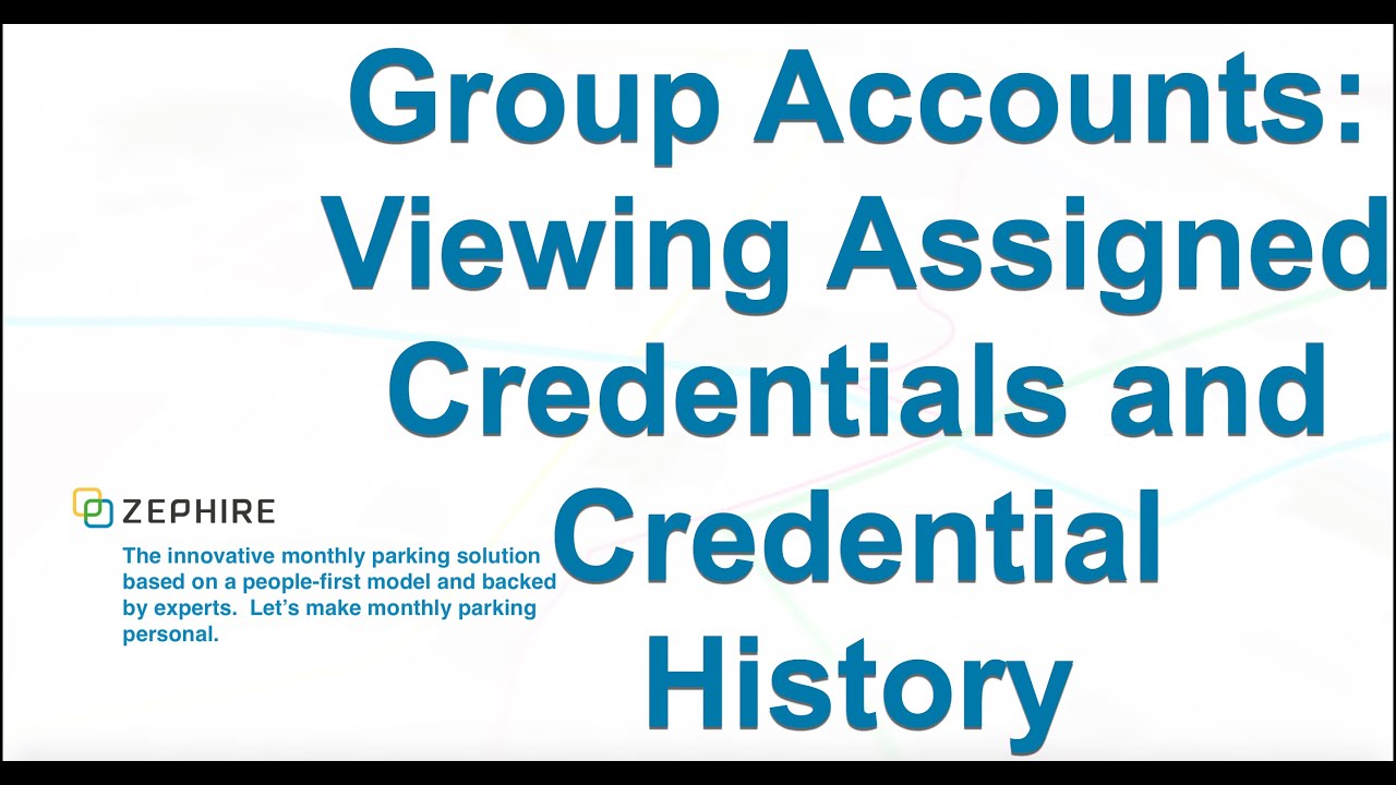 Group Accounts: Viewing Assigned Credentials And Credential History ...