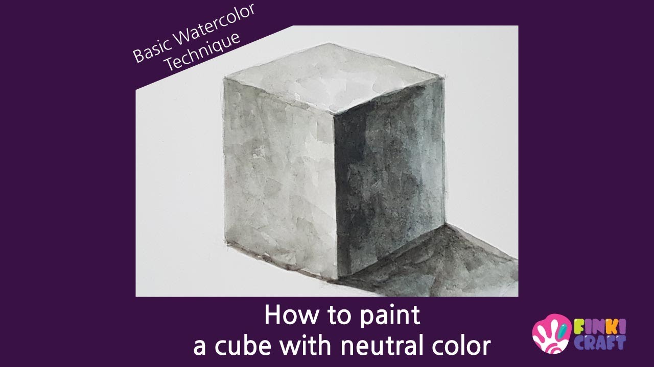 How to paint a cube with neutral color - YouTube