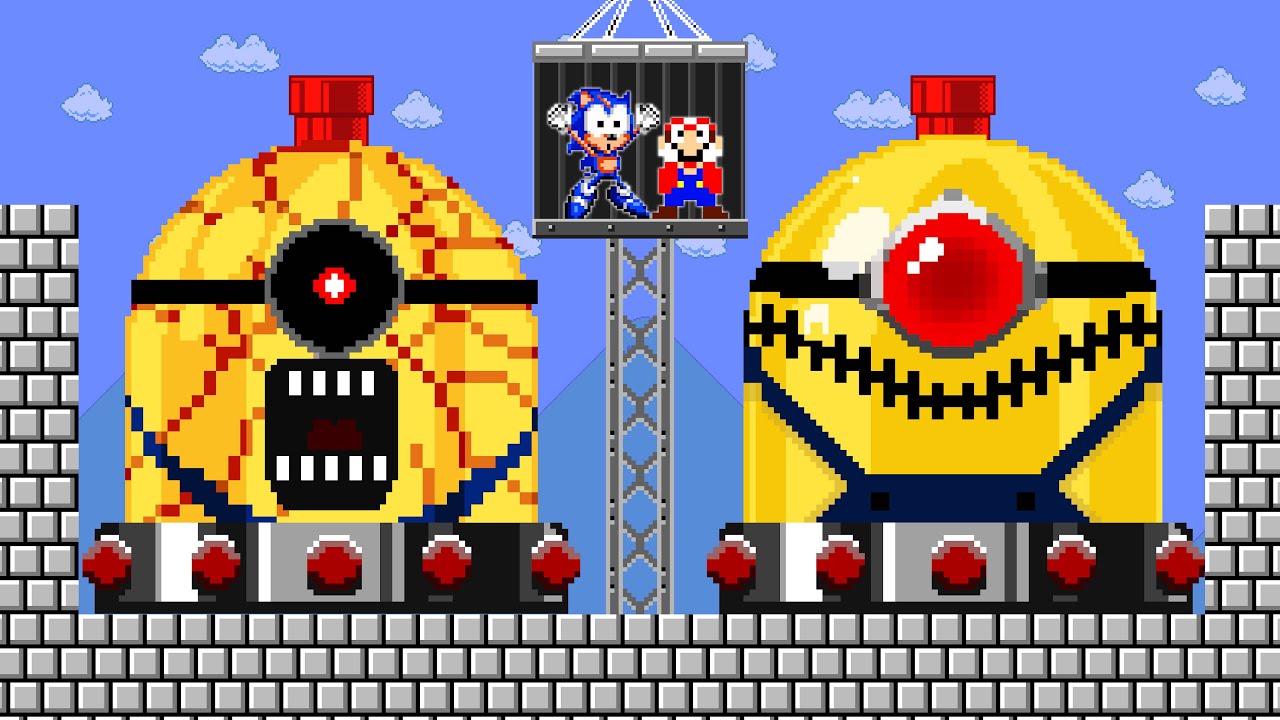 Mario Locked Team MEGA MINIONS in Mario's Prison | Game Animation - YouTube