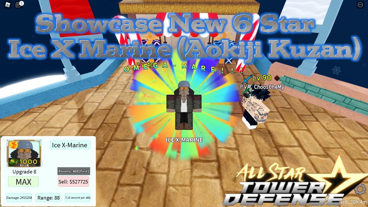 Showcase 6 Star | Ice X Marine (Aokiji Kuzan) | All Star Tower Defense ...