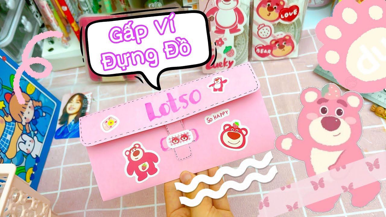 Cách làm Đồ Đựng Ví Gấu Dâu Lotso Đơn Giản II DIY Channel #219 - YouTube
