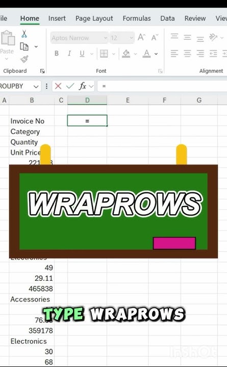 WRAPROWS function in Excel🤩🤩 #excel #exceltips #shorts - YouTube