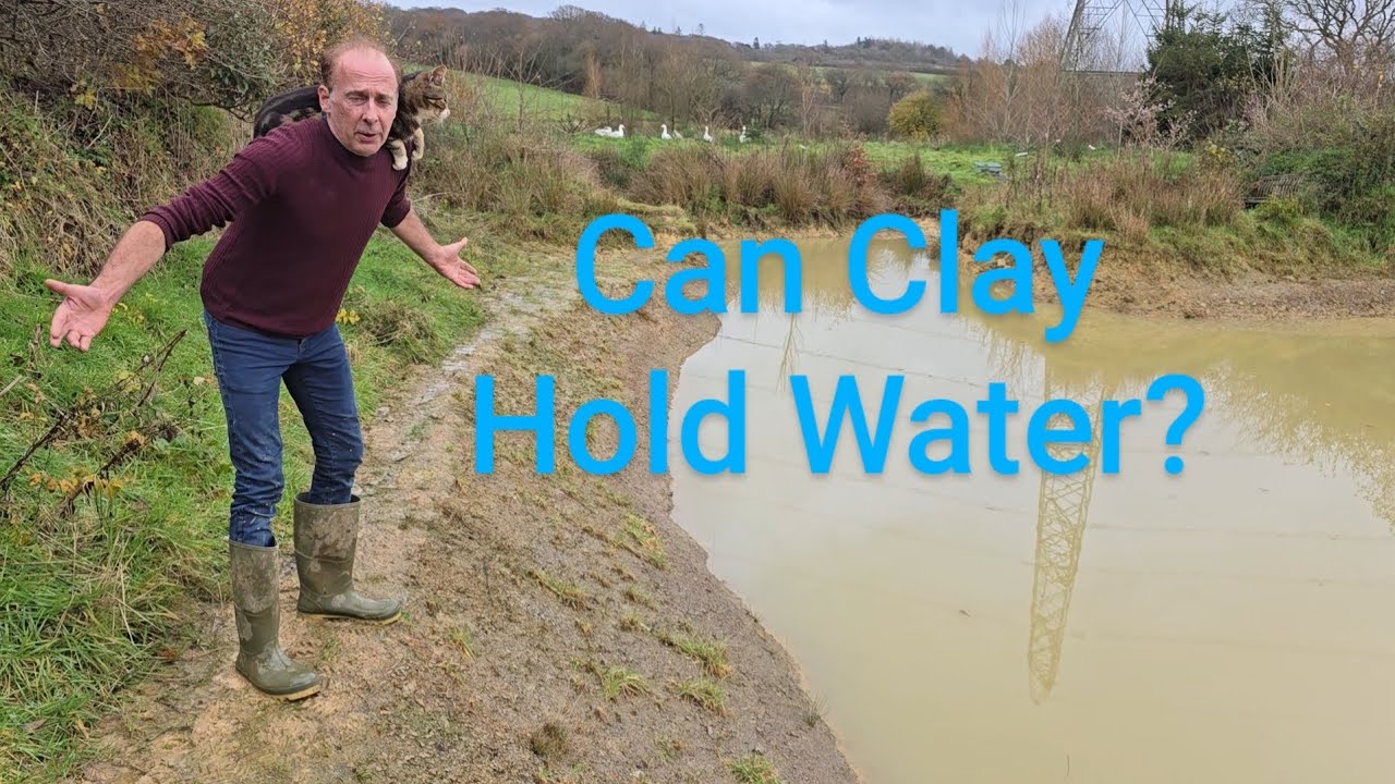 Can Clay Hold Water? 💧 #permaculture #ponds #landscaping #adventure # ...