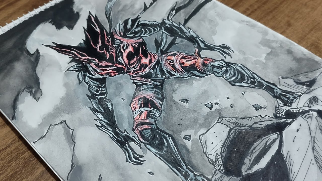How to Draw Garou (Monster Form) | One punch man Manga#onepunchman # ...