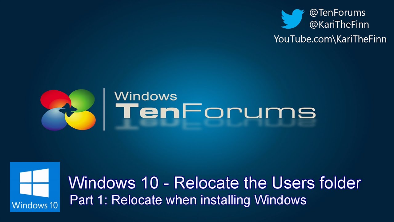Windows 10 - Relocate the Users folder Part 1 - YouTube