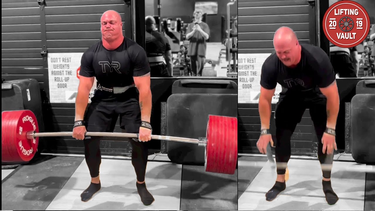 Top Strongman Deadlifts On A Squat Bar - YouTube