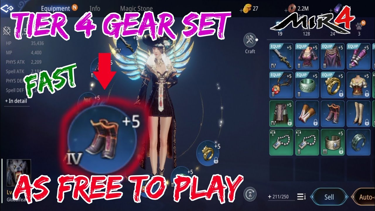 More Rare Gear As Free to Play | Things You Should Know Early | Mir4 ...