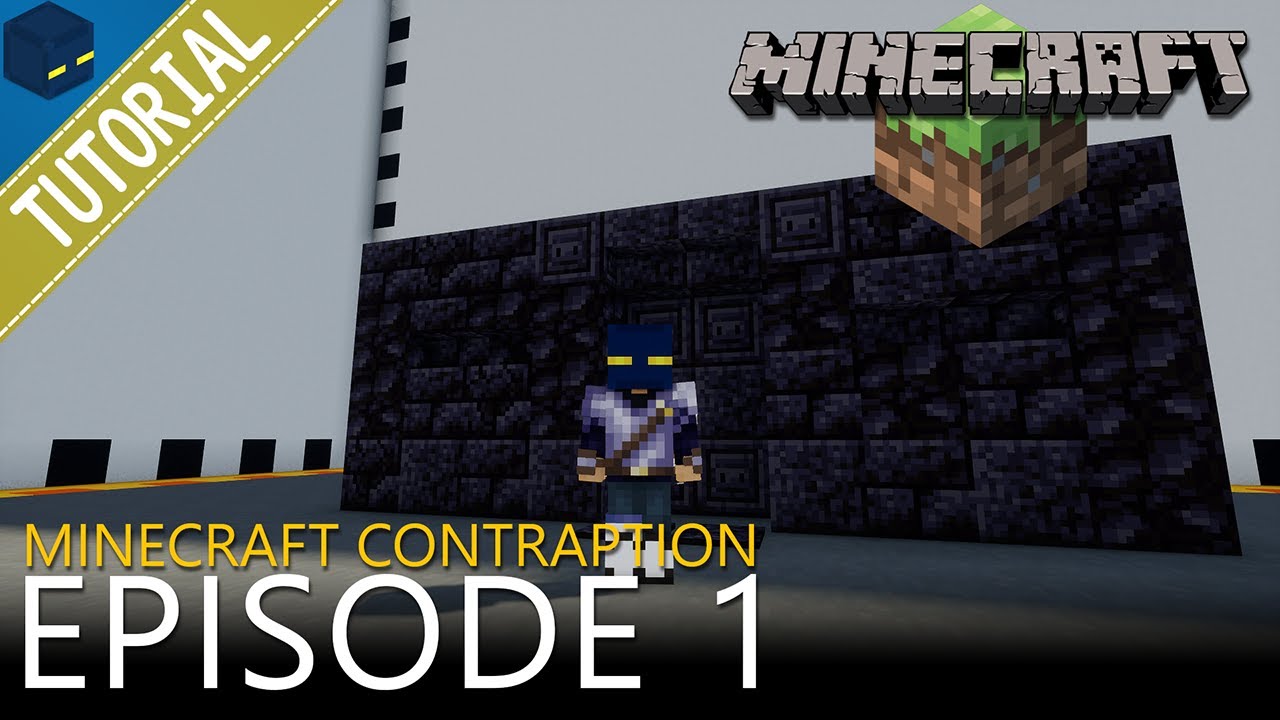 Minecraft Contraption : Simple Piston Door - YouTube