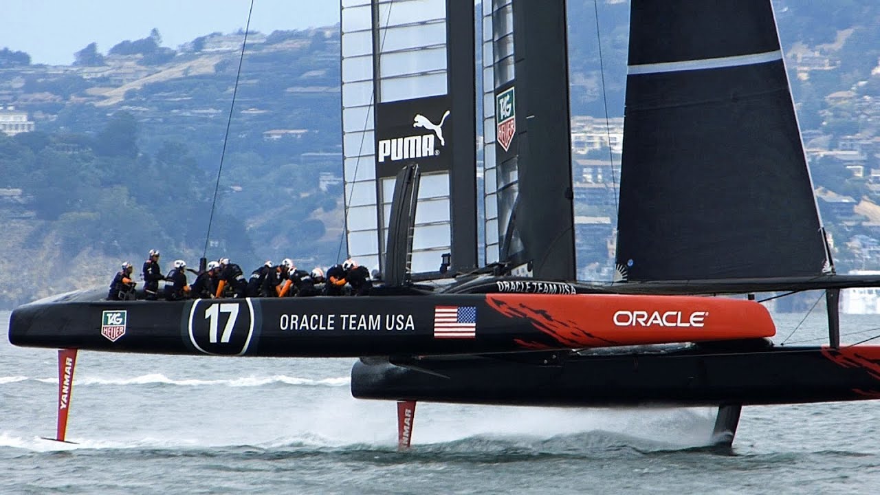 America's Cup: Oracle Team USA Testing Boat 2, 15 July 2013 - YouTube