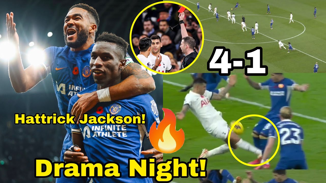 Crazy Scenes!🔥Tottenham vs Chelsea (1-4) Nicolas Jackson HATTRICK!💪 ...