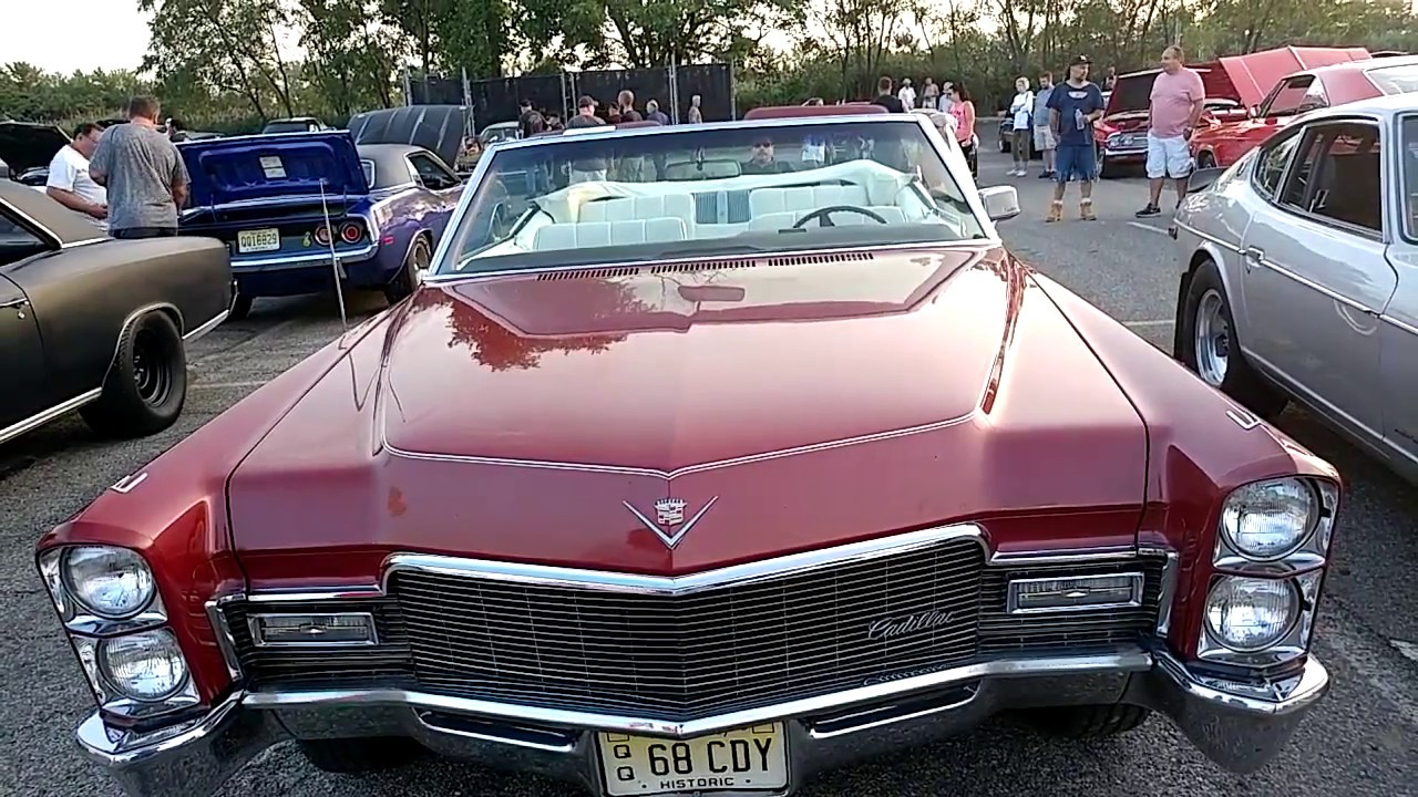 1968 SAN MATEO RED CADILLAC COUPE DEVILLE CONVERTIBLE '68 CDY' - YouTube
