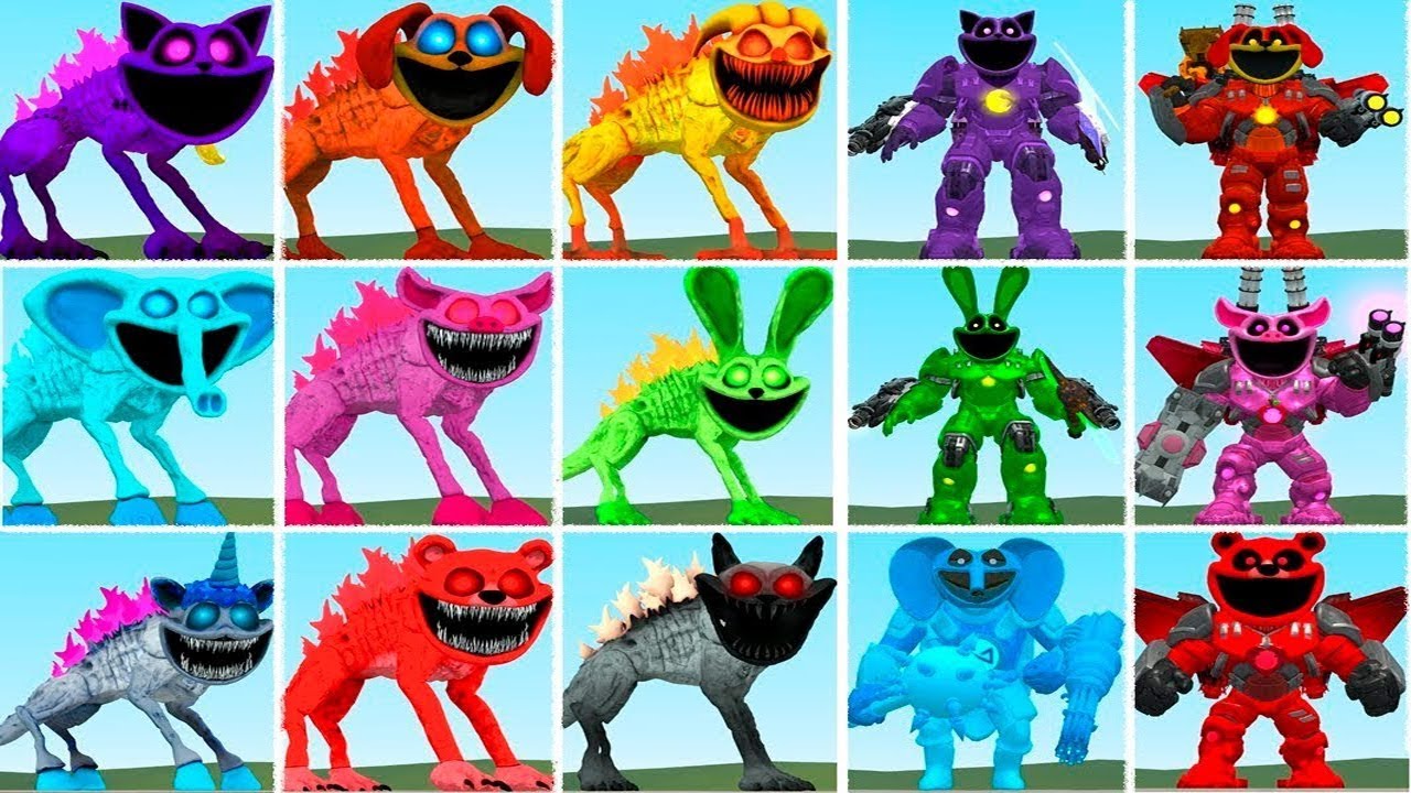 NEW EVOLUTION SMILING CRITTERS GODZILLA MONSTER SMILING CRITTERS POPPY PLAYTIME 3 In Garry's Mod ...