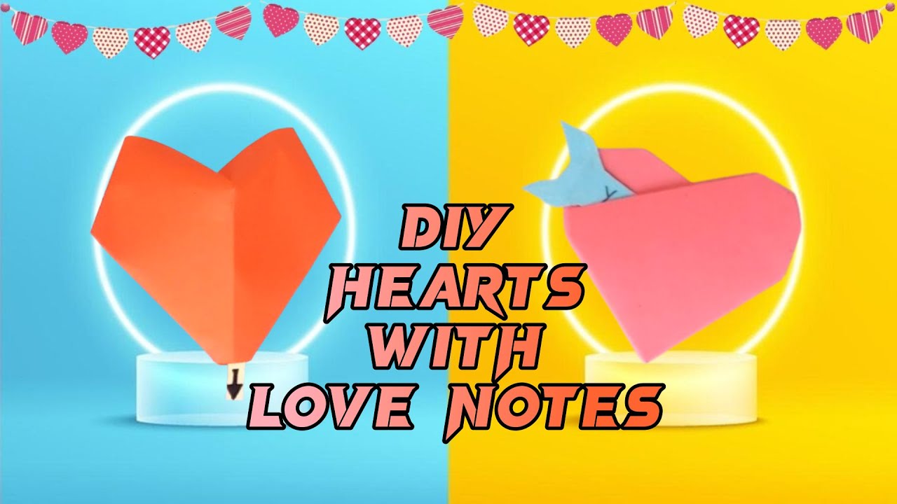 Make Cute DIY Hearts with Love Notes! Easy & Romantic Gift Idea! - YouTube