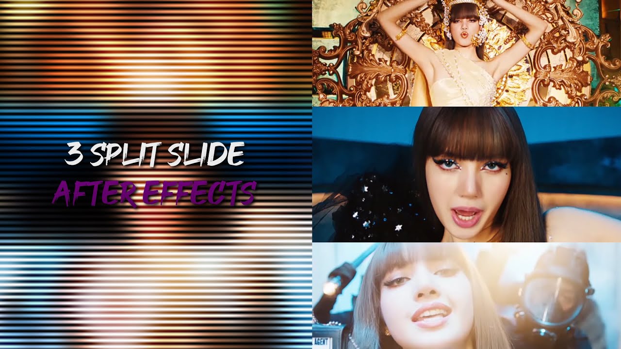 3 split slide - after effects tutorial - YouTube